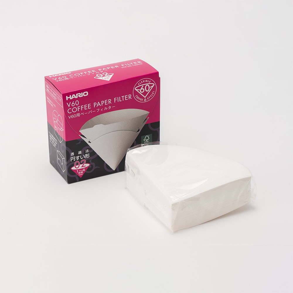 HARIO VCF-02-100WK Paper filter for V60 W 100 sheets in a box ...