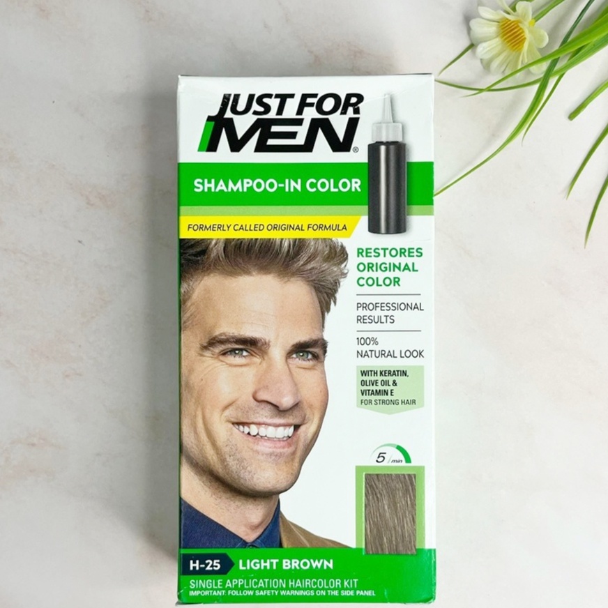 [Just For Men®] Shampoo-In Color, H-25 Light Brown 38.5 ml แชมพูเปลี่ยน ...