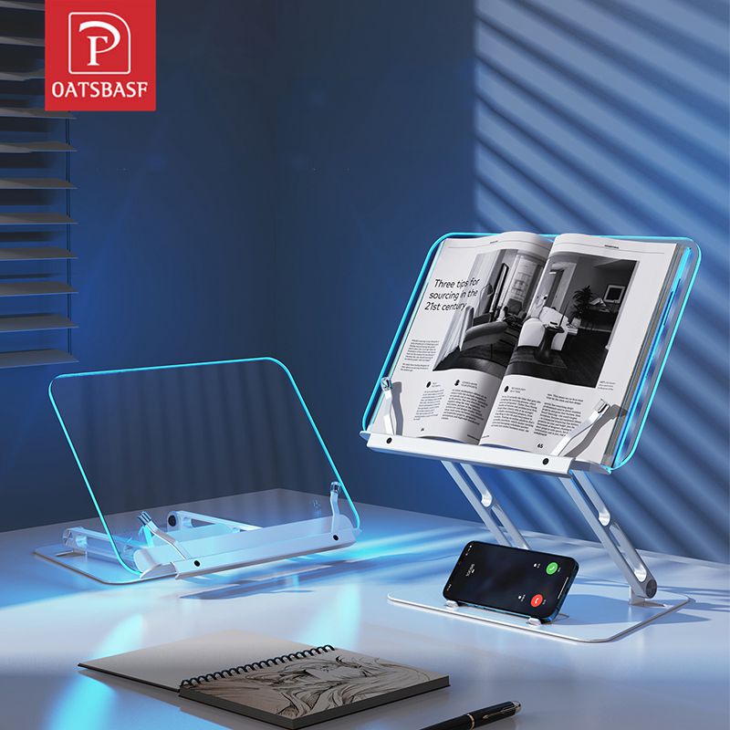 OATSBASF L12 ขาตั้งอ่านหนังสือ โต๊ะแล็ปท็อปแบบใส โต๊ะอ่านหนังสือ พับได้ ...