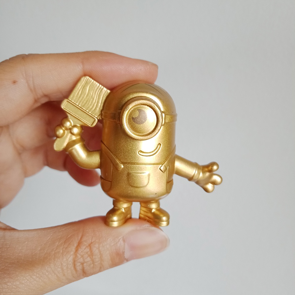 Golden minion happy meal มินเนี่ยนสีทอง แมคโดนัลด์ Mcdonalds ตุ๊กตามือ ...