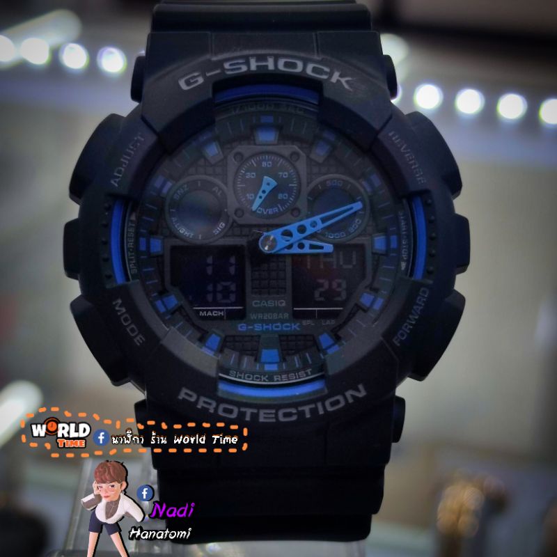 CASIO G-SHOCK รุ่น GA-100-1A2DR ดำน้ำเงิน ของแท้ประกันศูนย์ | Shopee ...