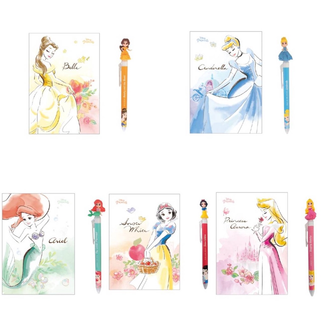( พร้อมส่ง ) Disney Princess Notebook & Ballpoint Pen Set ชุดสมุดโน๊ต ...