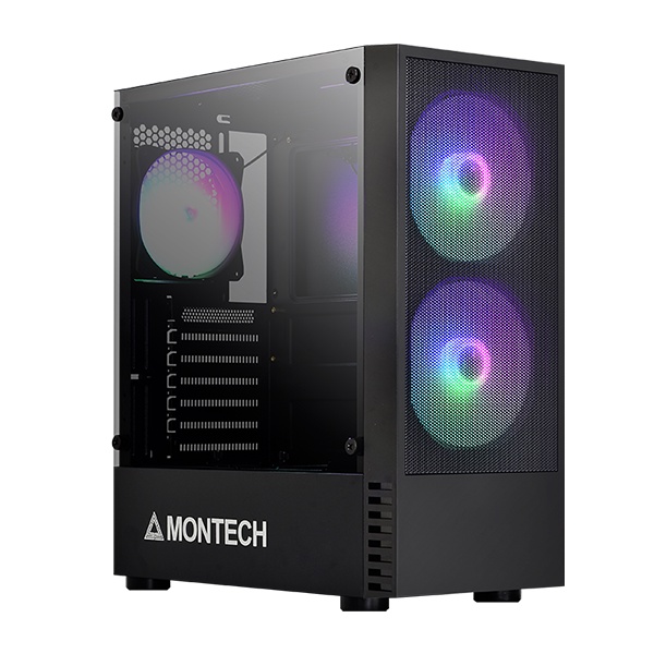 CASE (เคสเกมมิ่ง) MONTECH X2 MESH RGB ATX-Tower Gaming Case ,Tempered ...