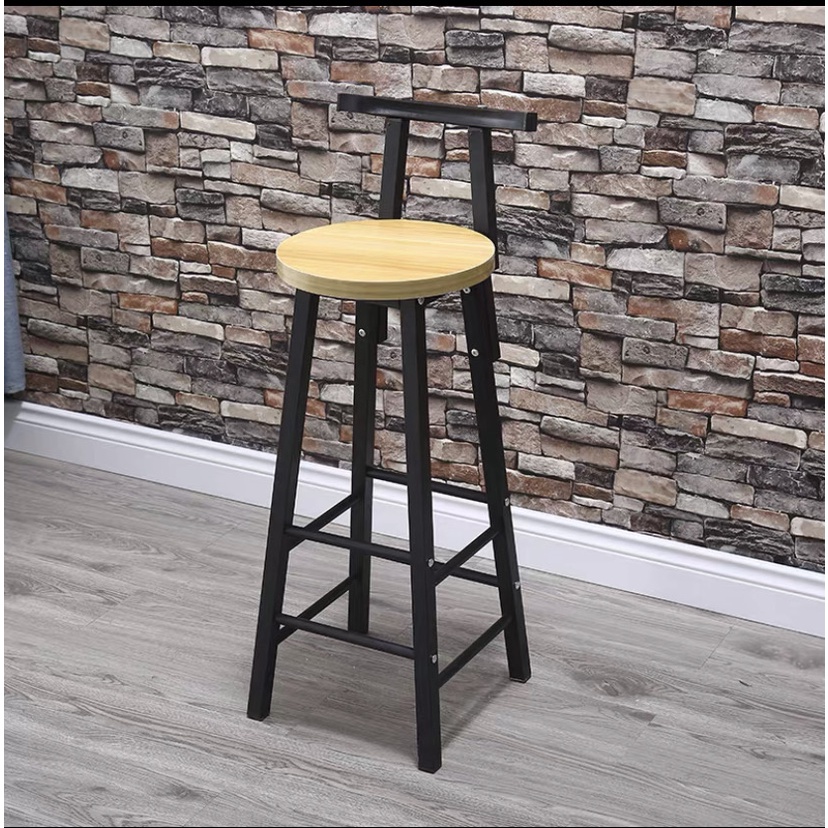 DUDEE เก้าอี้บาร์ เก้าอีบาร์คาเฟ่ รุ่น DD-111A เก้าอี้บาร์มีพนักพิง เก้าอี้ตกแต่งร้านค้าทรงสูง ...