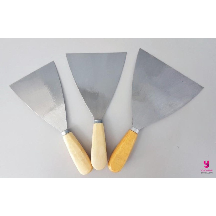 YOJI ONLINE เกียงโป้วสี รุ่นประหยัด ด้ามไม้ เกียงโป้ว เกียงขูด เกียงฉาบ | Shopee Thailand