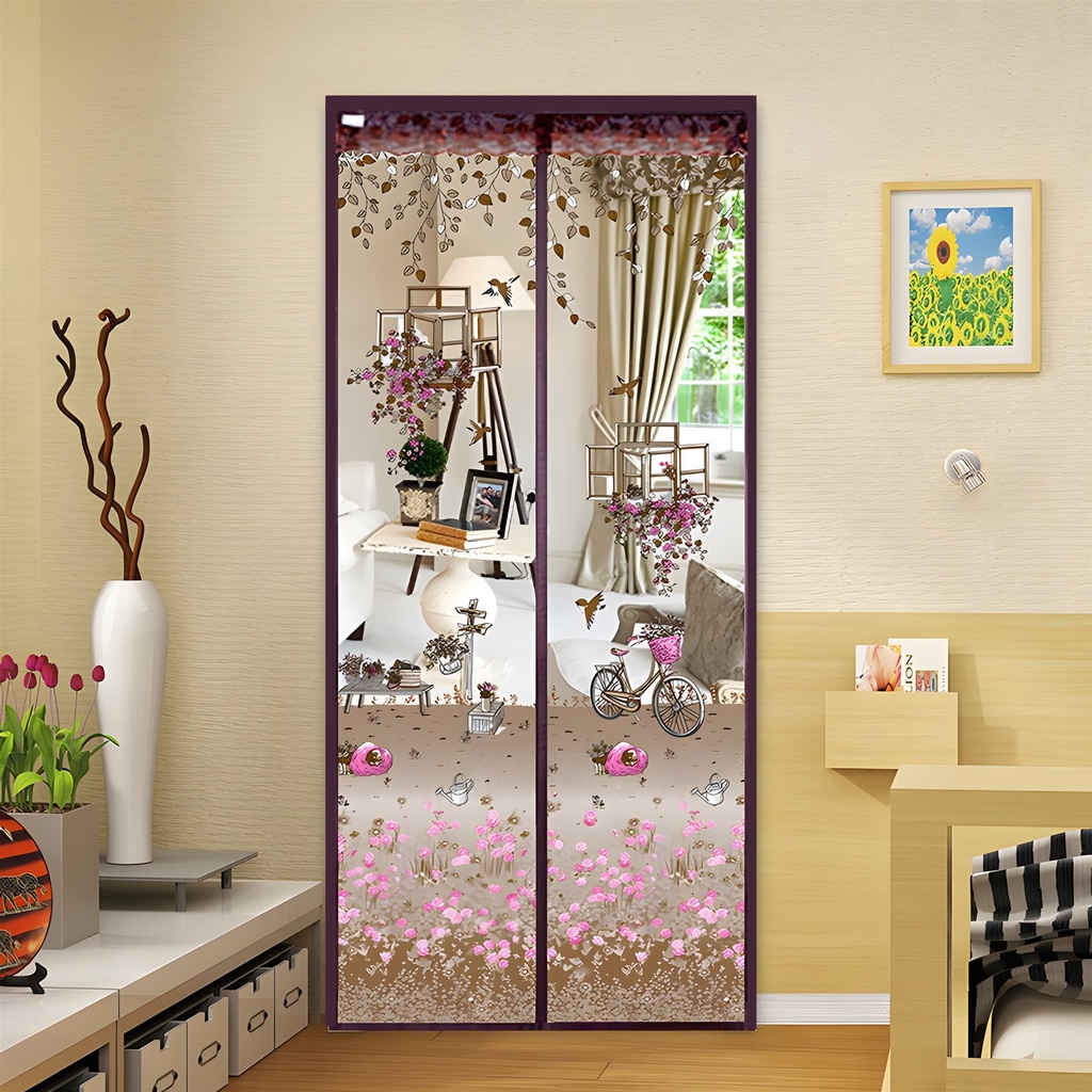 ม่านแม่เหล็กกันยุง ม่านติดประตู ม่านติดหน้าต่าง Magic Mesh-รังนกรัก 90*210cm | Shopee Thailand