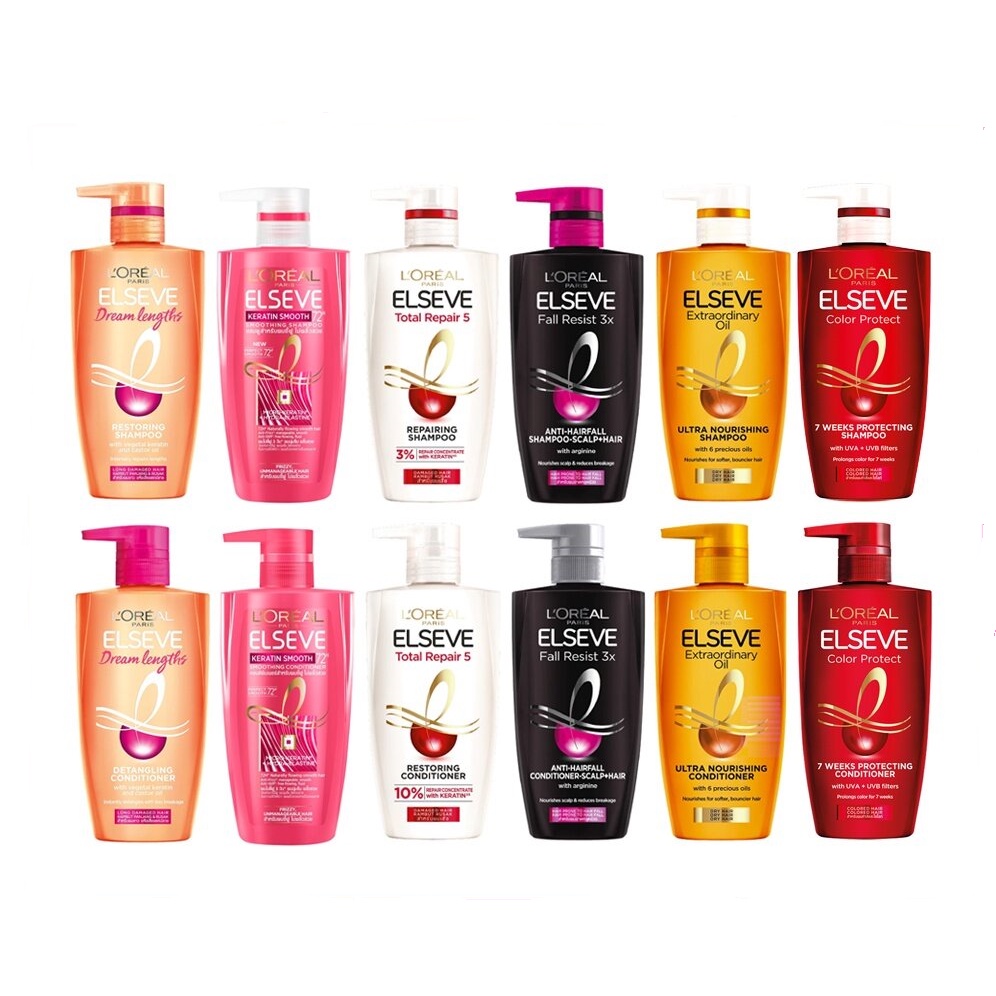 L'Oréal Paris Elseve Shampoo coditional ลอรีอัล ปารีส รีซิสท์ แชมพู ...