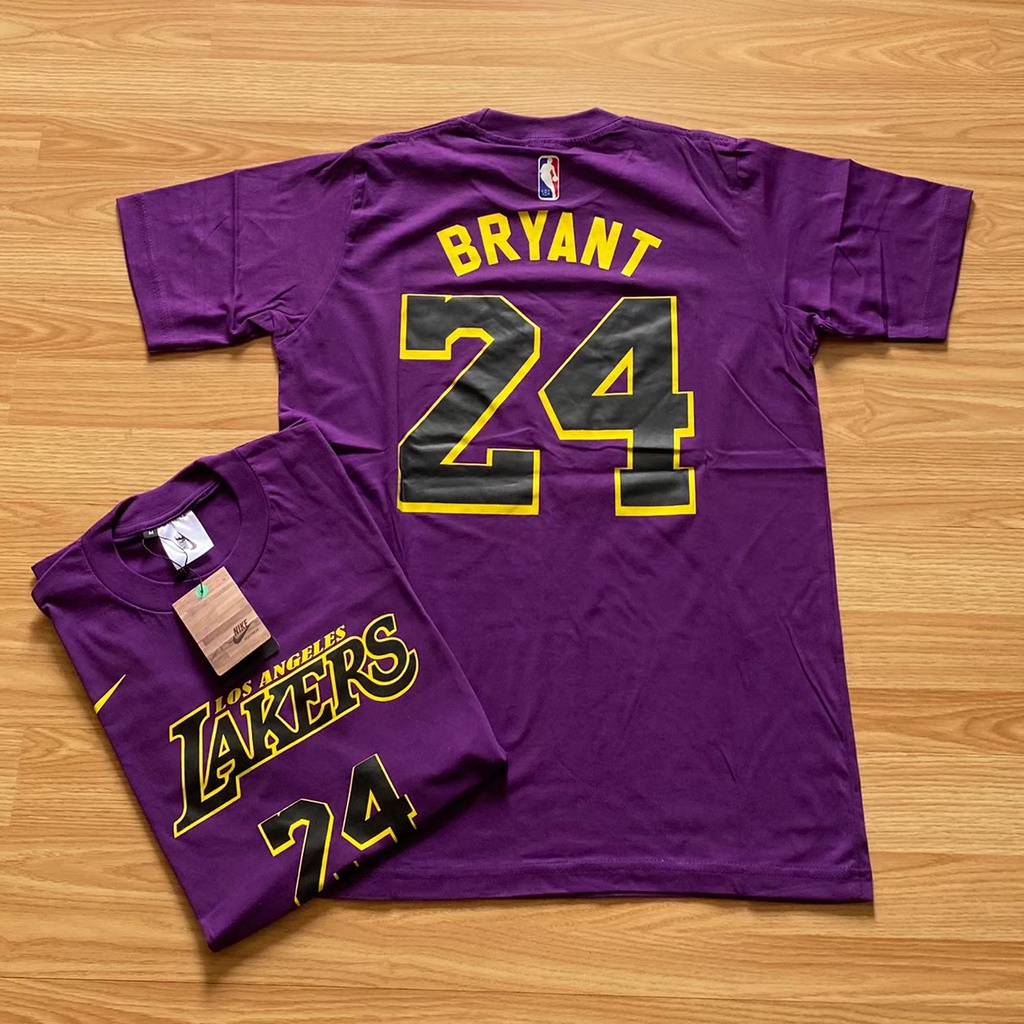 เสื้อยืดผู้ชาย Lakers 24 Purple Bryan เสื้อเชิ้ต Lakers | Shopee Thailand