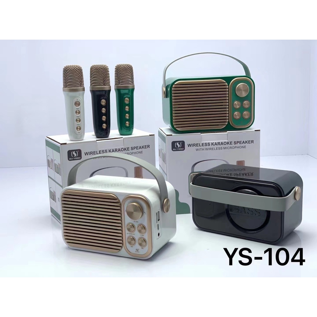 ลำโพงบลูทูธ YS-104 ลำโพงย้อนยุคมัลติฟังก์ชั่น รองรับUSB/TF/AUX Wirless Bluetooth Speaker ลำโพง ...