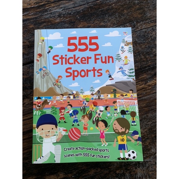หนังสือเด็ก มีสติกเกอร์ในเล่ม 555 Sticker Fun Sports. | Shopee Thailand