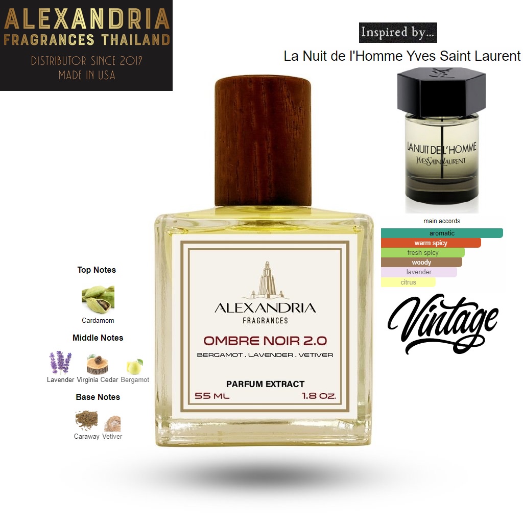 Alexandria Fragrances: Ombre Noir 2.0 55/60ml(Inspired by YSL La Nuit ...