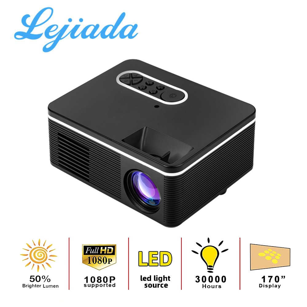 LEJIADA S361 Portable Mini LED 320x240 Pixels 600 Lumens Projector Home ...
