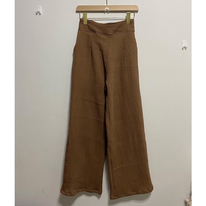 Aurora pant กางเกงผ้าสาลูย่น 3ชั้น /atama pant | Shopee Thailand