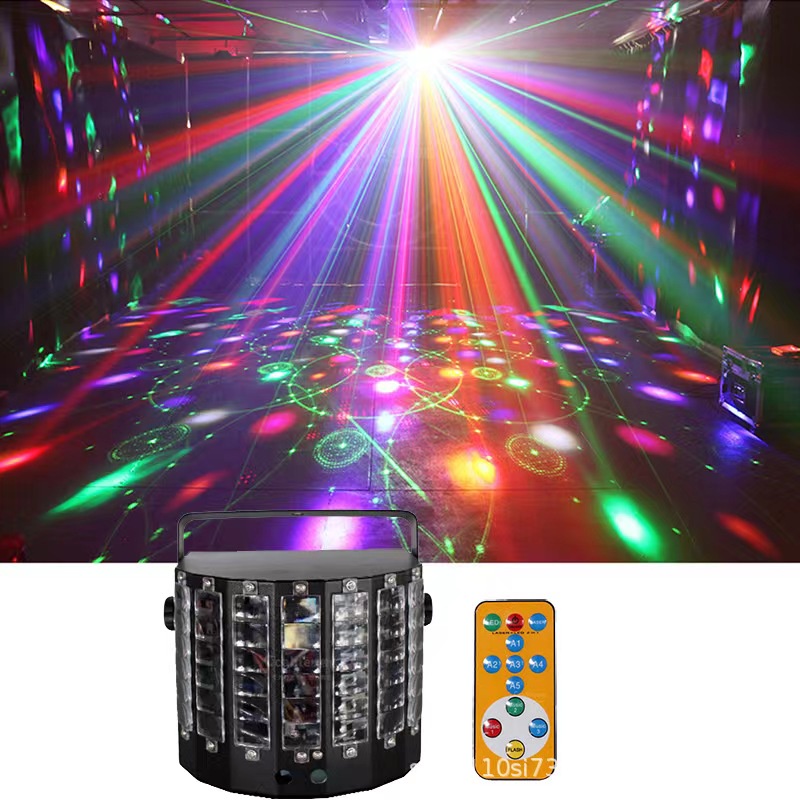 2 In 1 ไฟเลเซอร์ Led DMX 512 ขนาดเล็ก สีแดง เขียว สําหรับใช้ในบ้าน ...