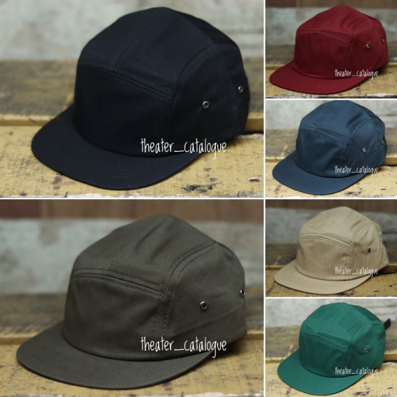 หมวก PANEL PREMIUM TWILL PLAIN 5 | TWILL COTTON 5 PANEL HAT | FIVE ...
