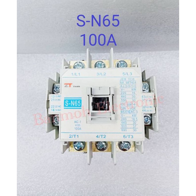 S-N65 แมกเนติกคอนแทคเตอร์ มีโวล์ให้เลือก220V,380V SN-65 ยี่ห้อZT 100A ...
