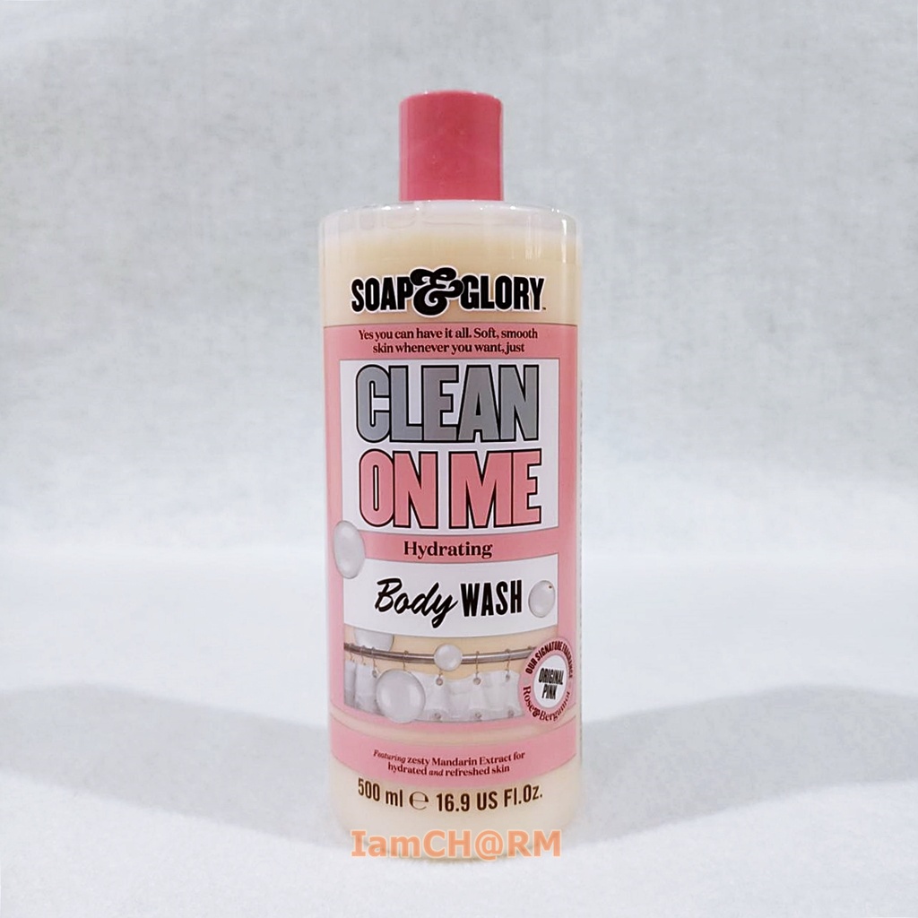 แท้ 500ml Soap & Glory Clean On Me Hydrating Bodywash Shower Gel โซพ ...