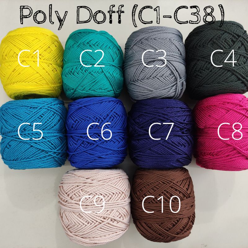 เส้นด้ายถัก Poly Doff สี/โพลีเอสเตอร์ D27 (II) | Shopee Thailand