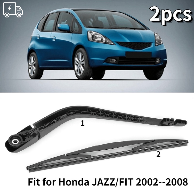 ที่ปัดน้ําฝนกระจกหลังสีดําและใบปัดน้ําฝนสําหรับ Honda Jazz/Fit 2002 ...