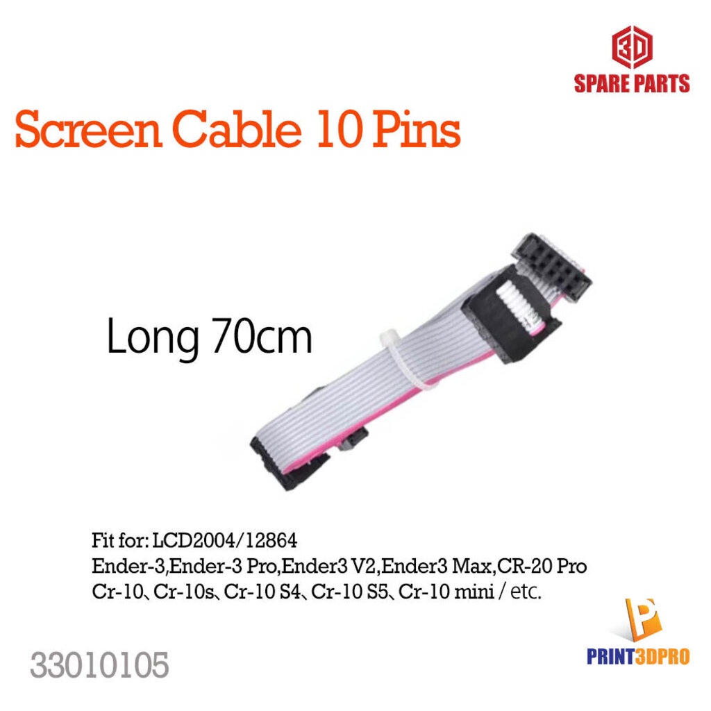 3D Spare Part Screen Cable 10 pin For LCD2004/12864 Long 70cm สายเคเบิล ...