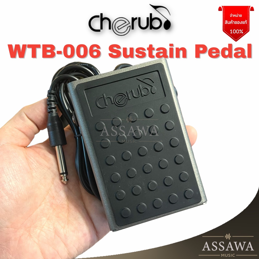Cherub ของแท้ ️ WTB-006 Foot Switch Sustain Pedal ฟุตสวิตซ์ สำหรับเปียโน คีย์บอร์ด กลองไฟฟ้า ...