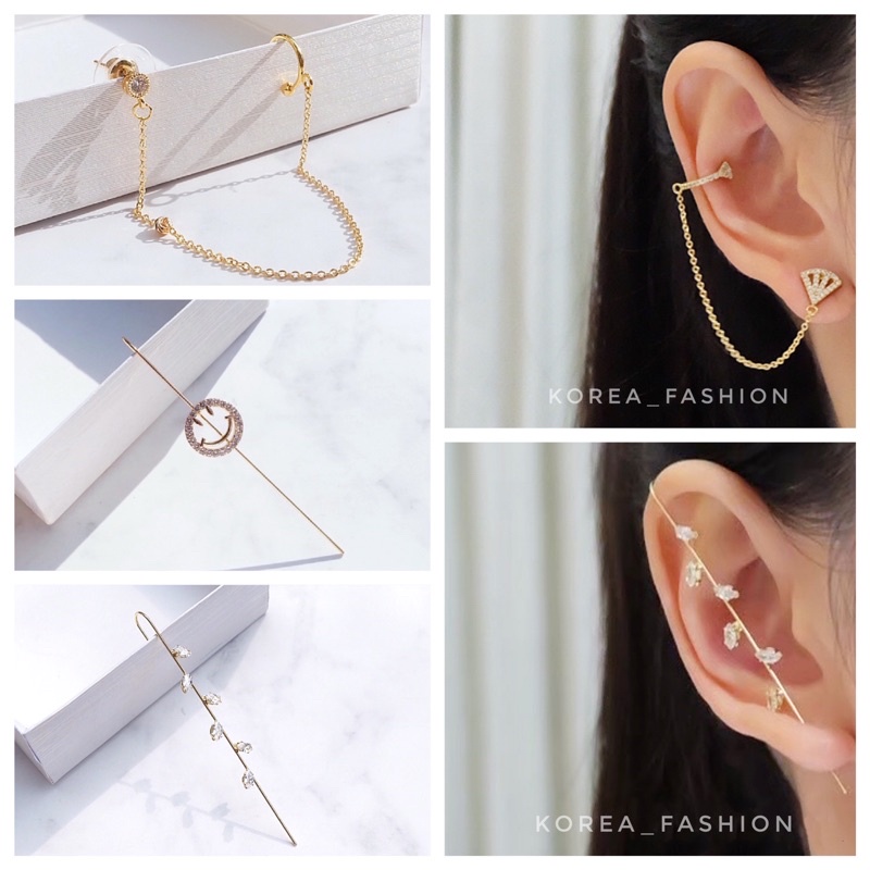 Earcuff แบบเจาะหู พร้อมส่ง | Shopee Thailand