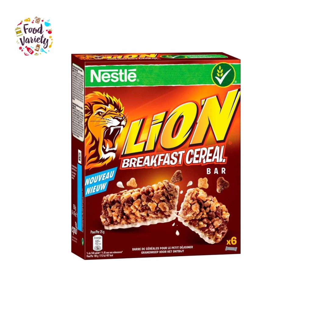 [BestBefore-30-Apr-2025] Nestle Lion Breakfast Cereal Bars [6 x 25g] 150g | Shopee Thailand