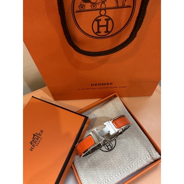 Hermes Clic H สีส้ม ไซส์ GM | Shopee Thailand