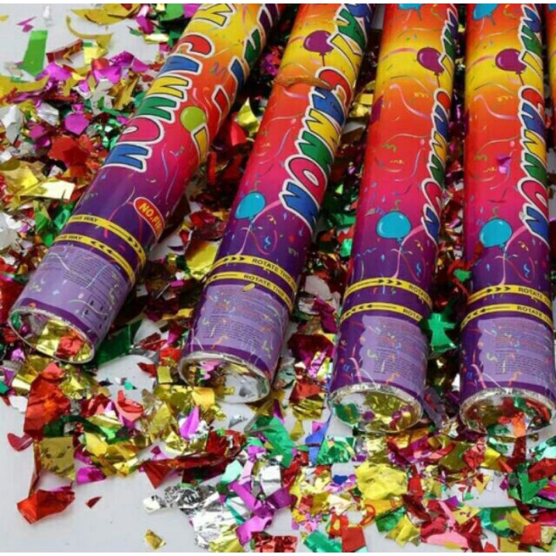 สินค้าพร้อมส่ง PAPER SHOOT พลุกระดาษ พลุมือ พลุดึง แบบบิดหมุน Party งาน ...