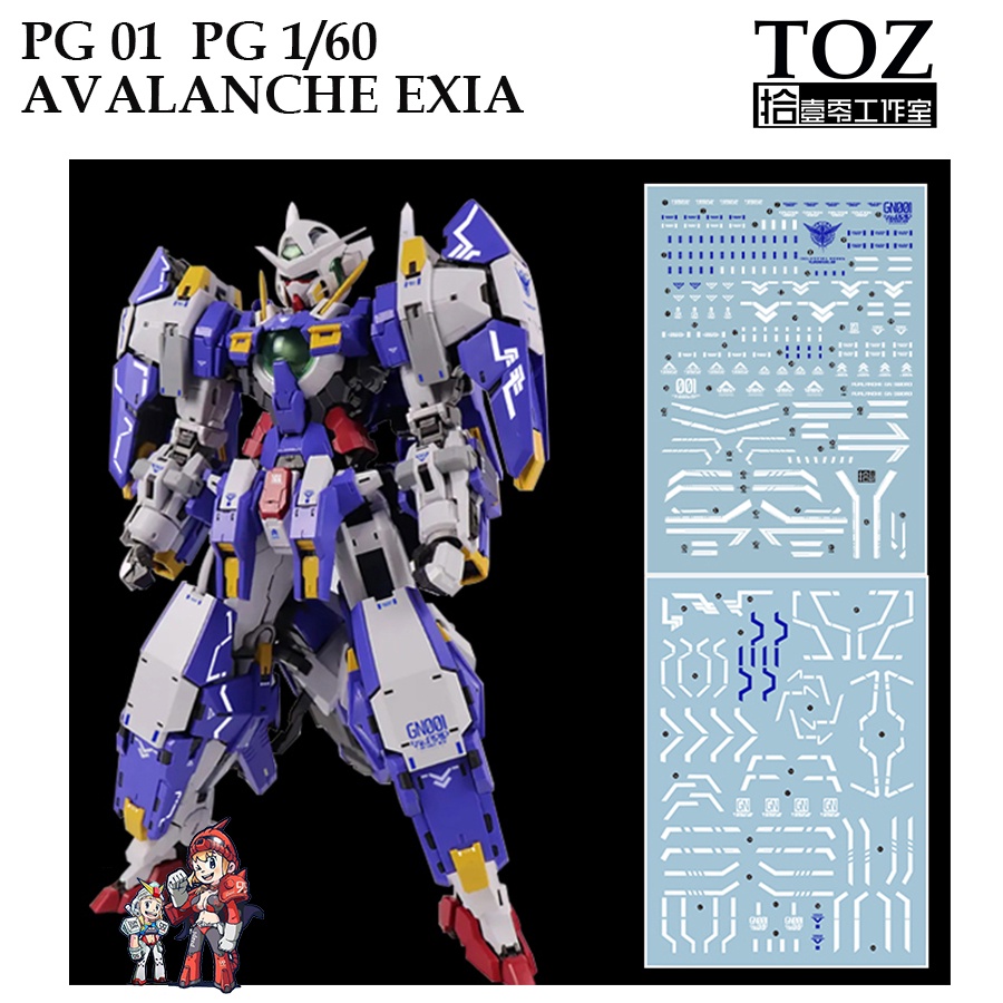 ดีคอลน้ำ [TOZ] PG 01 GUNDAM AVALANCHE EXIA PG 1/60 WATER DECAL PG01 | Shopee Thailand