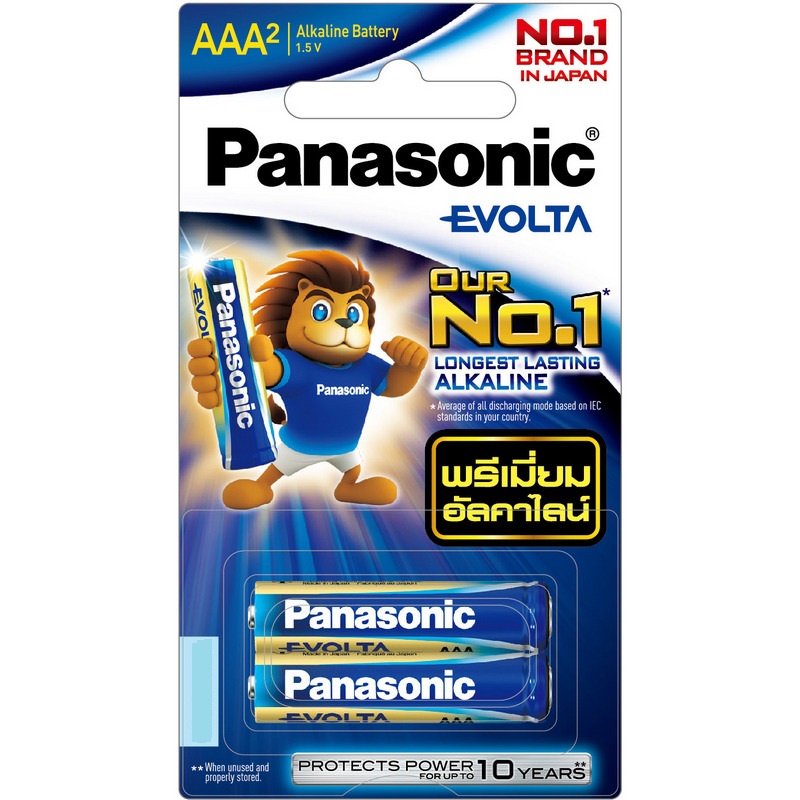 แท้ 100% Panasonic EVOLTA AA/AAA Premium Alkaline Battery ถ่านอัลคาไลน์ พานาโซนิค อีโวลต้า 1.5v ...