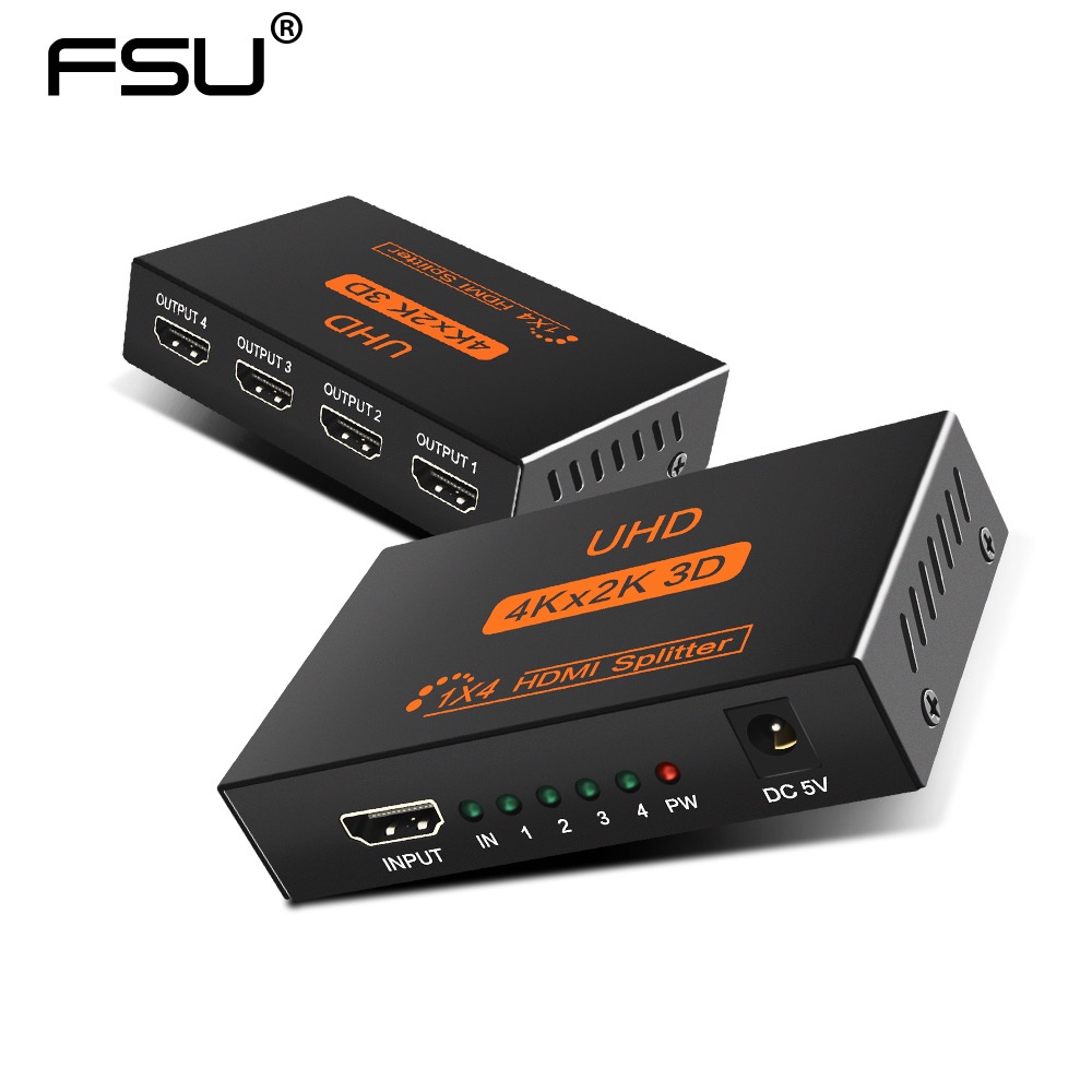 1 In 4 Out HDMI Splitter 1x4 Hdcp 4K HD 2160P จอแสดงผลคู่ | Shopee Thailand