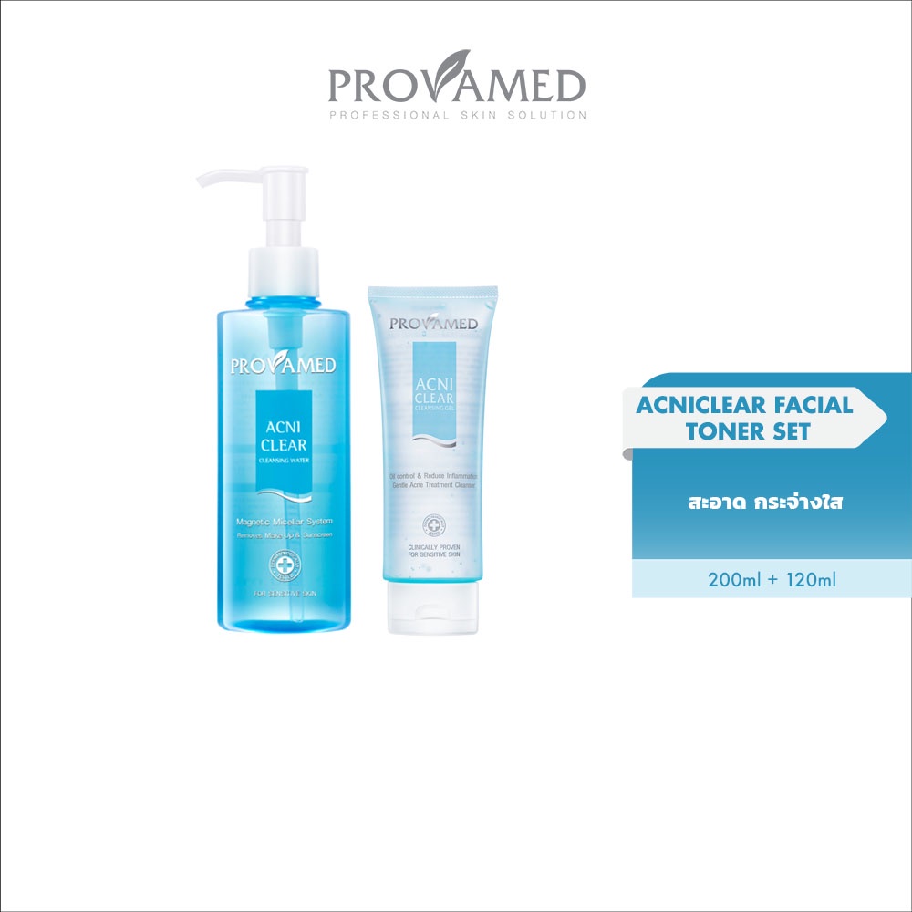 PROVAMED ACNICLEAR CLEANSING WATER 200 ML + PROVAMED ACNICLEAR ...