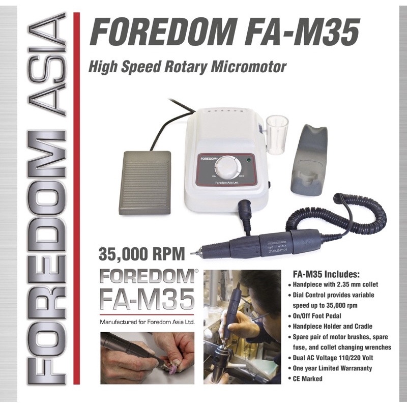 (ส่งเร็ว) เครื่องไมโคร มอเตอร์ไมโคร Foredom FA-M35 | Shopee Thailand