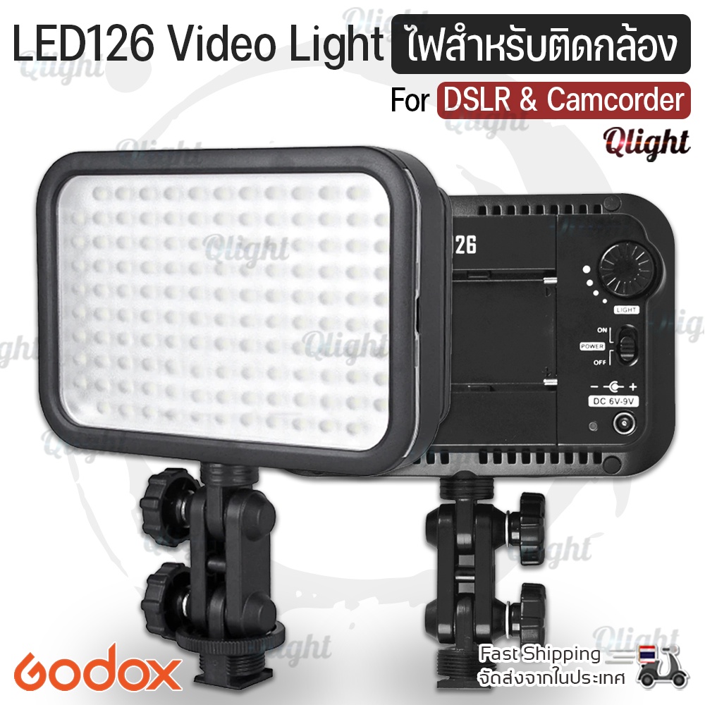 Qcase - รับประกัน 1 ปี - GODOX LED 126 ไฟ 126 ดวง สำหรับกล้อง DSLR ...