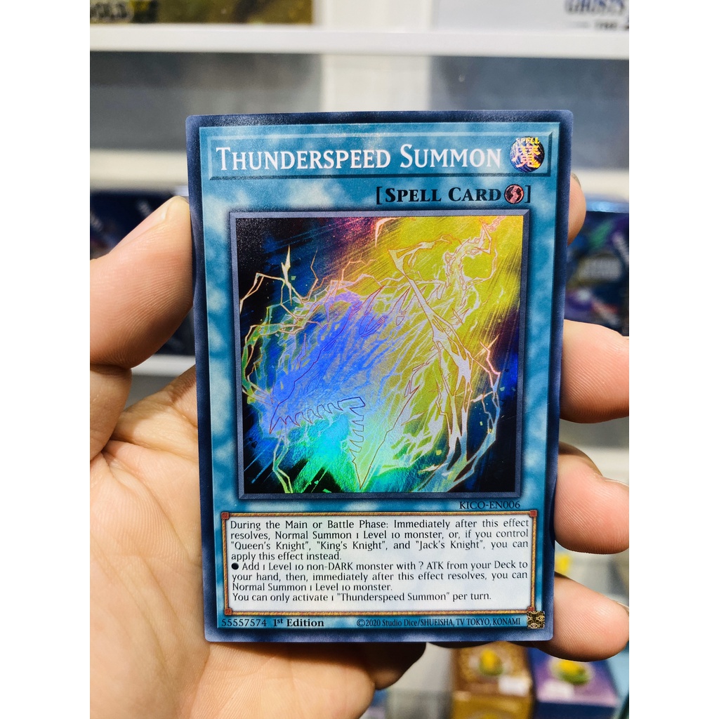 การ์ดยูกิโอ! รหัส KICO-EN006 - Thunderspeed Conum - Super Rare - รุ่นที่ 1 | Shopee Thailand