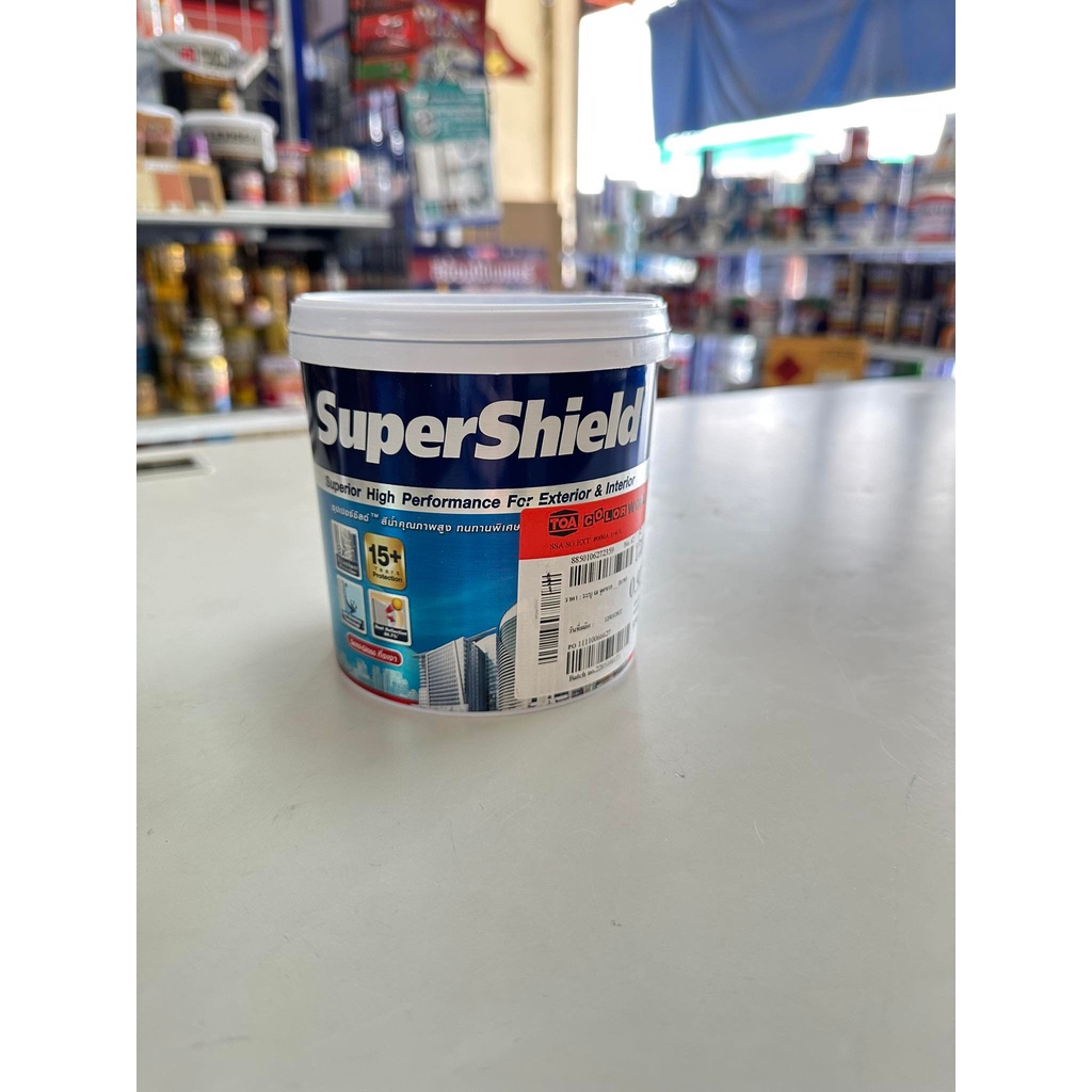 สีน้ำ TOA SuperShield ซุปเปอร์ชิลด์ สีน้ำอะคริลิก ชนิดกึ่งเงา ทาได้ทั้ง ...