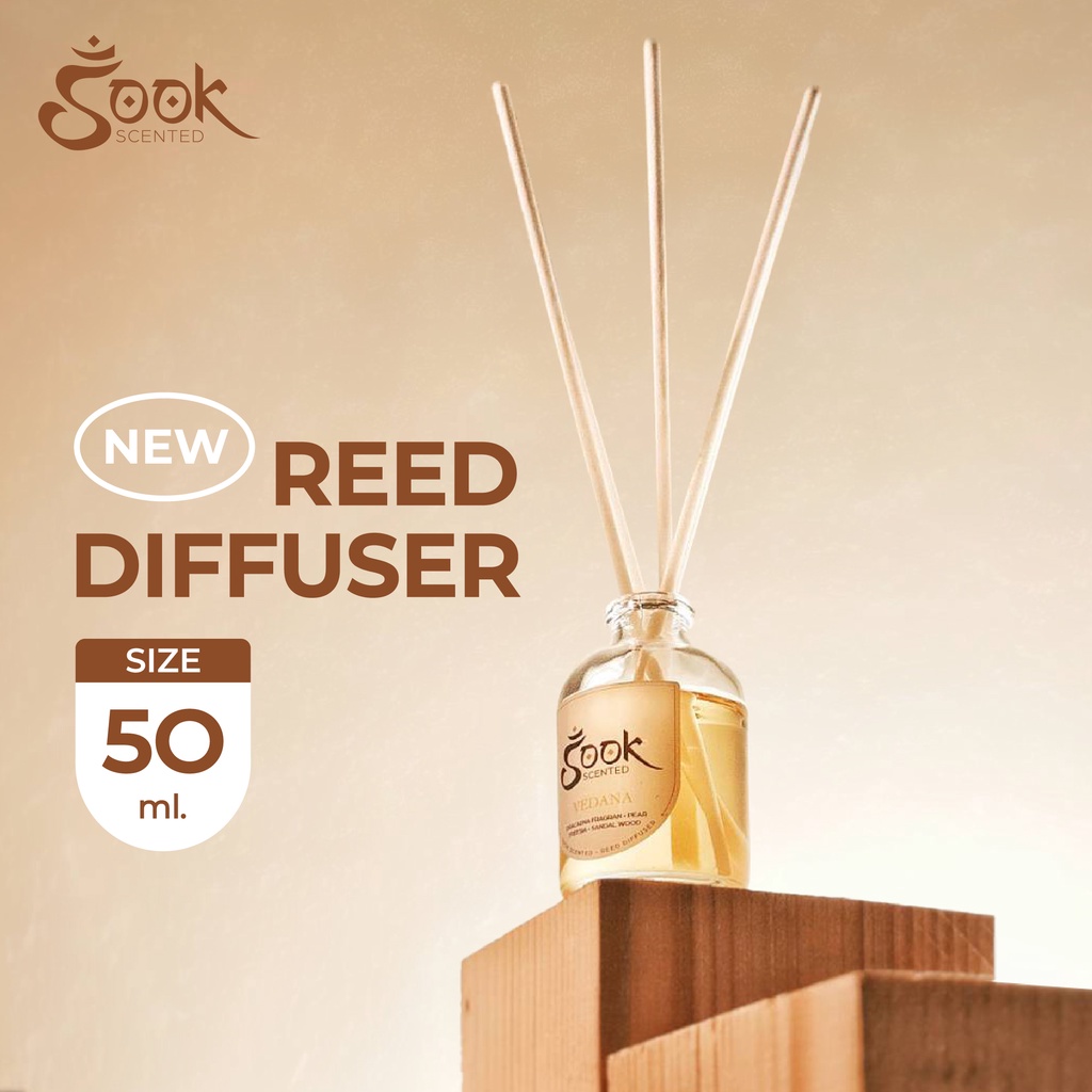 ก้านหอมปรับอากาศ 50 ml Sook Scented | Reed Diffuser | Shopee Thailand