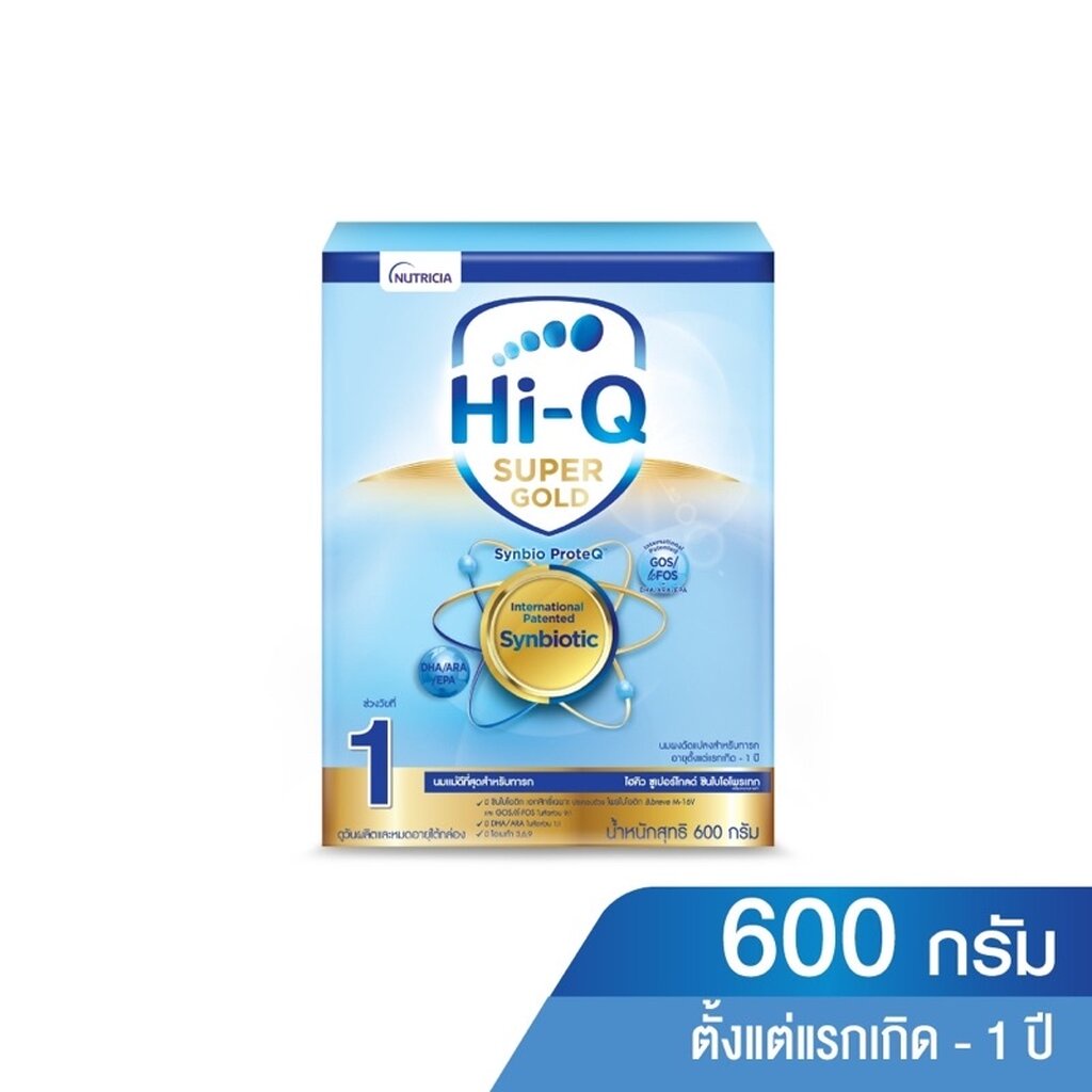 Hi-Q Super Gold ไฮคิว ซุปเปอร์โกลด์ สูตร1 ขนาด 600 กรัม (ช่วงวัยที่1) แพ็ค 1 กล่อง | Shopee Thailand
