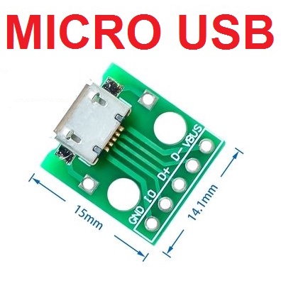 บอร์ด Micro USB PCB socket USB plug A Female 1ชิ้น | Shopee Thailand
