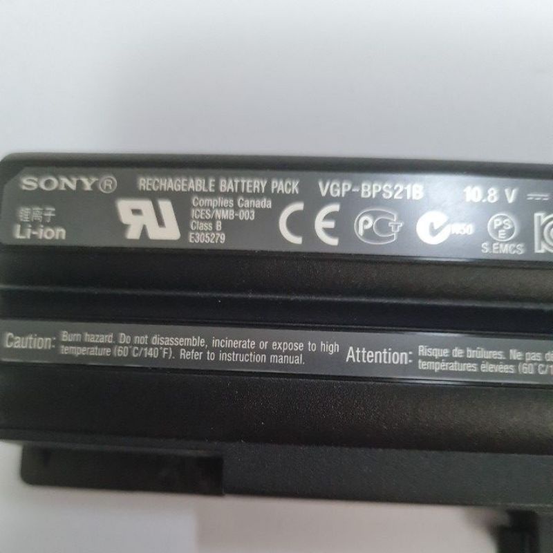 Battery Notebook Sony VGP-BPS21B เก็บไฟ ไว้ทำอะไหล่ | Shopee Thailand