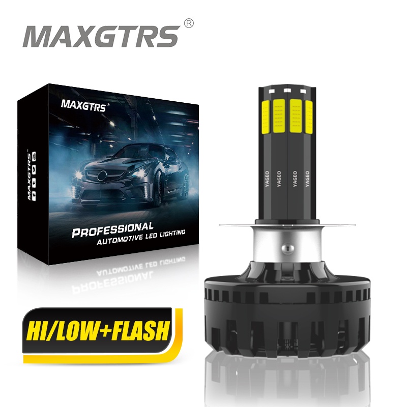 Maxgtrs หลอดไฟหน้ารถมอเตอร์ไซค์ สกูตเตอร์ LED DC 11V-60V 8000LM 60W H4 ...