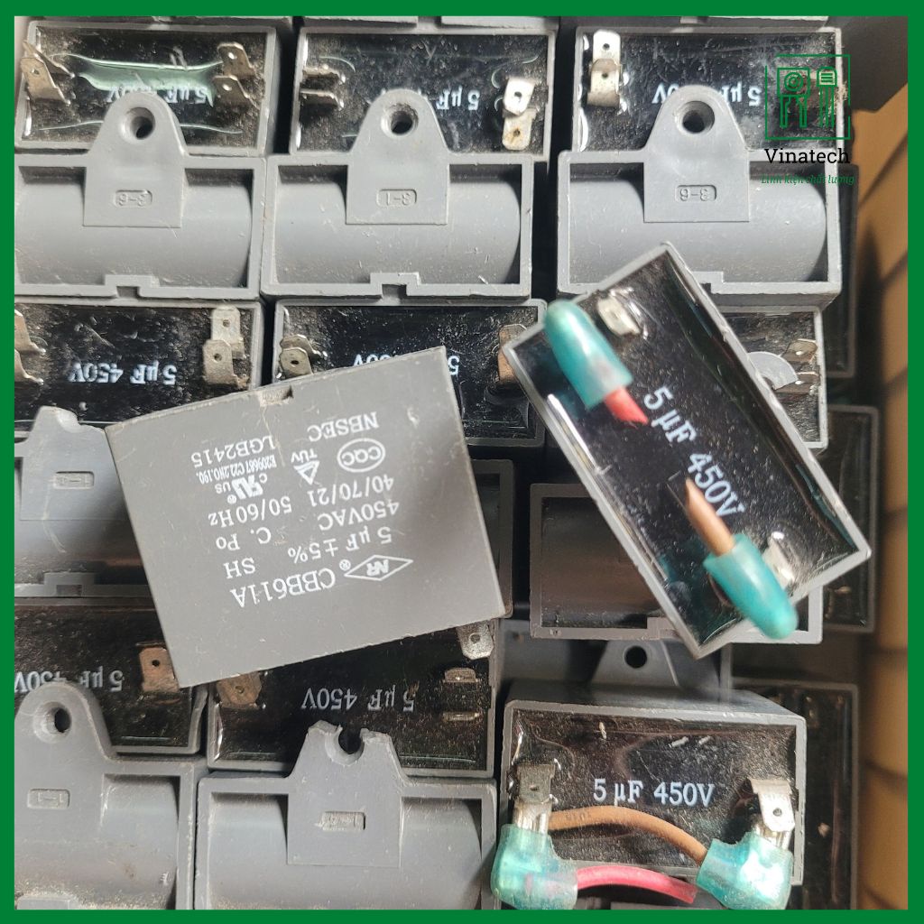 ตัวเก ็ บประจุ CBB611A 5uf 450V Vinatech Candy Capacitor ขนาด 4.7 x 2.5 ...