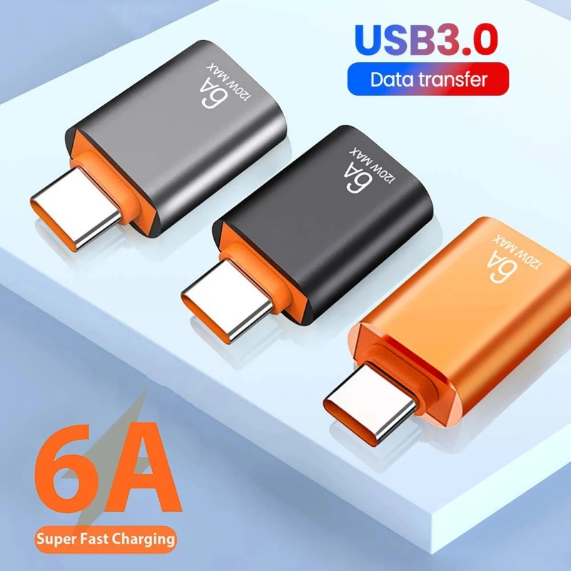 ขายดี / อะแดปเตอร์แปลง 6A USB 3.0 เป็น Type C / OTG เป็น USB C ตัวเมีย ชาร์จเร็ว USB C / อะแดปเต ...
