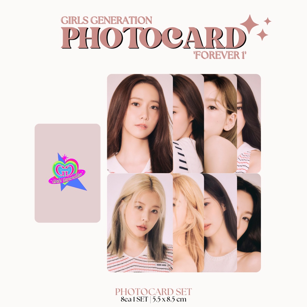 โฟโต้การ์ด GIRLS GENERATION FOREVER 1 SNSD 2 ด้าน (9 ชิ้น และ 2 ด้าน ...