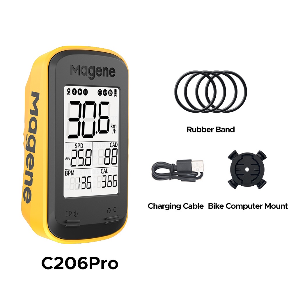 Magene C206 Pro เครื่องวัดความเร็ว GPS ไร้สาย บลูทูธ ANT กันน้ํา พร้อมเซนเซอร์ สําหรับจักรยาน ...