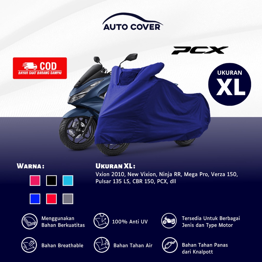 ผ้าคลุมรถ ผ้าคลุมรถมอเตอร์ไซค์ Honda PCX Body Superior Semi Outdoor ...
