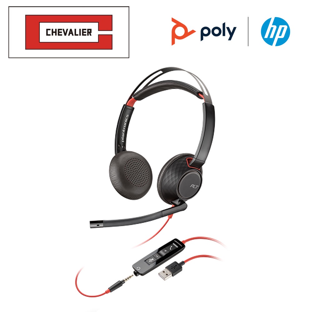 Poly Plantronics POLY BLACKWIRE 5220, C5220 STEREO, หูฟังแบบมีสาย หูฟัง ...
