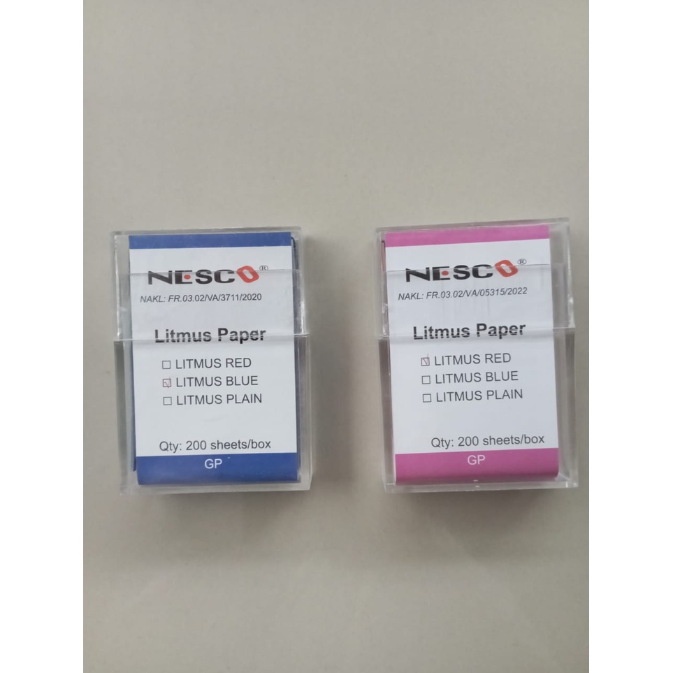 Merah litmus Nesco หนังสือ 1 เล่ม บรรจุ 20 แผ่น / กระดาษลิตมัส / กระดาษลิตมัส สีแดง สีน้ําเงิน ...