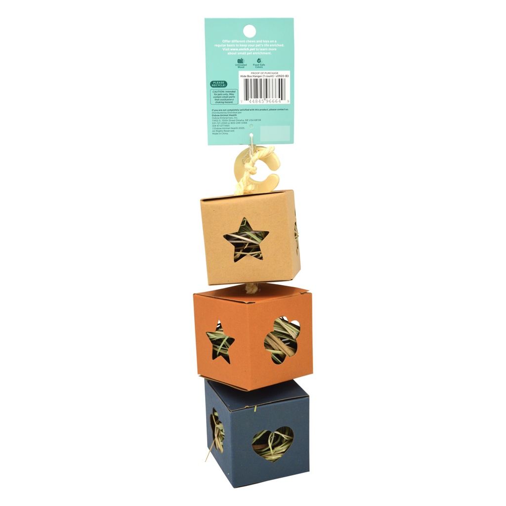 OXBOW ELIFE - HIDE BOX HANGER กล่องเเขวนหญ้าทิโมธี ของเล่นกระต่าย แกส ...